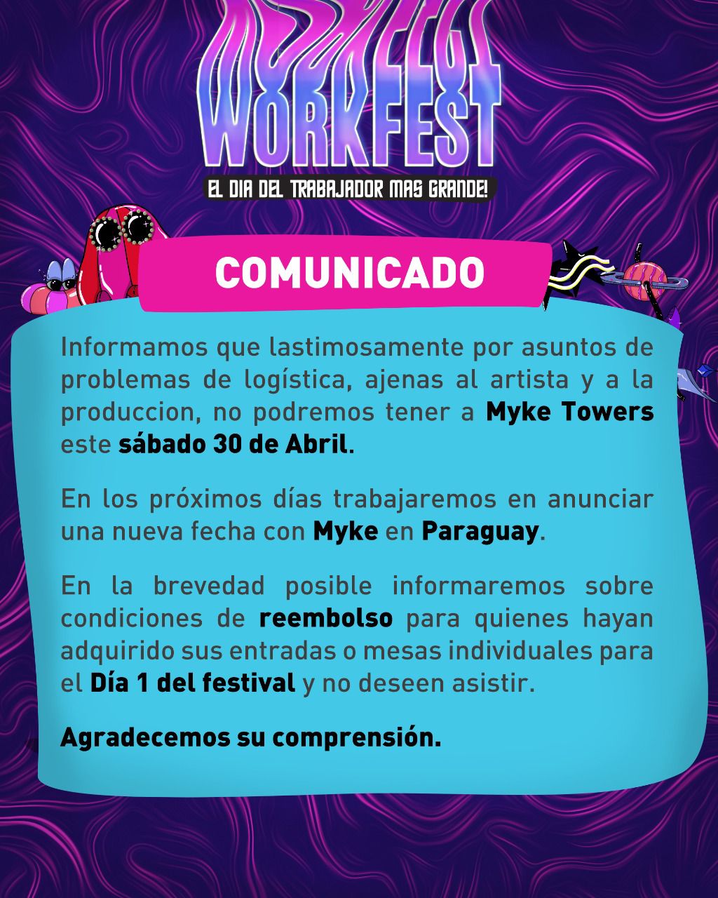 ¡Workfest anuncia a L-Gante para la gran fiesta por el Día del Trabajor ...